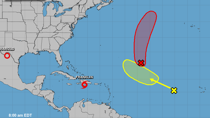 Harold weakens as Tropical Storm Franklin makes landfall | Hurricane ...