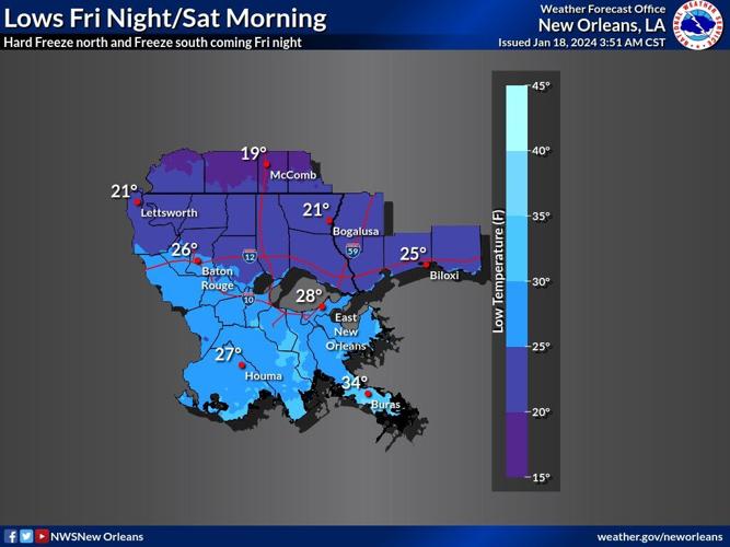 Weekend weather forecast shows freezing temps in Louisiana | Weather ...