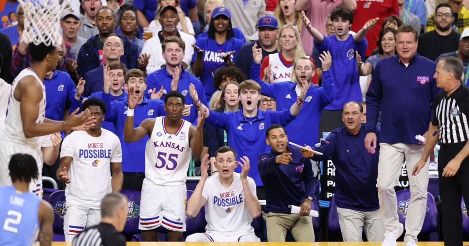 WATCH: Kansas Jayhawks win 4th national title, celebrates under ...