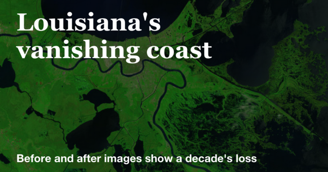 Louisiana's vanishing coast: Before and after images show a decade's ...