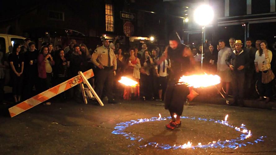 Walker Babington, performance artist and stuntman, sets himself ablaze ...