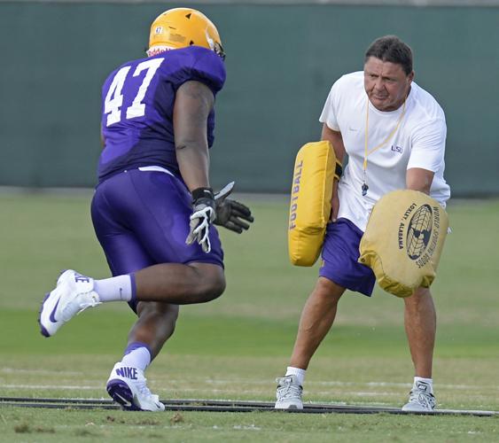 Photos: LSU football gets into rhythm with drills during preseason ...