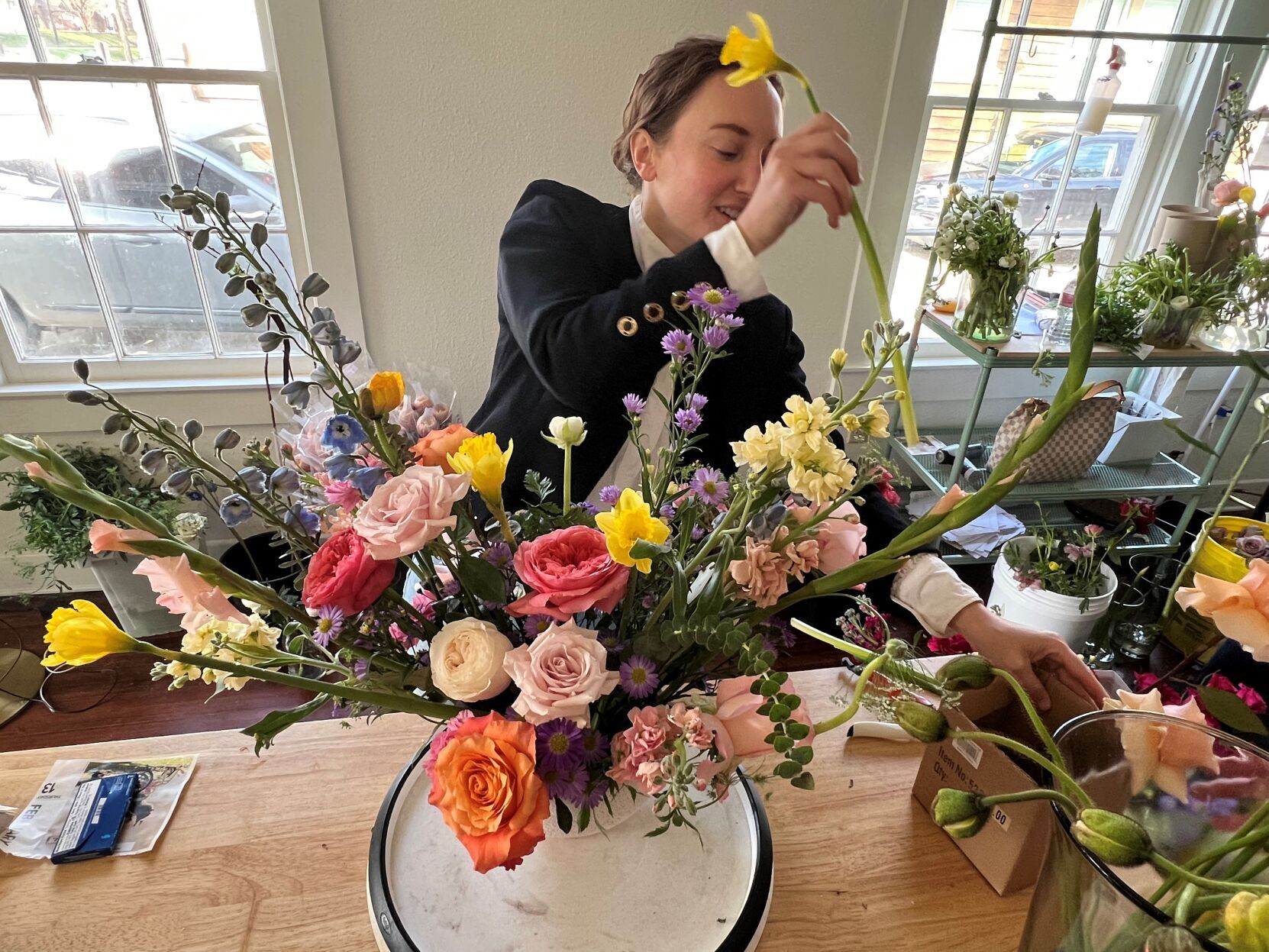 Delivering flowers in Louisiana on Valentine's Jan Risher ...