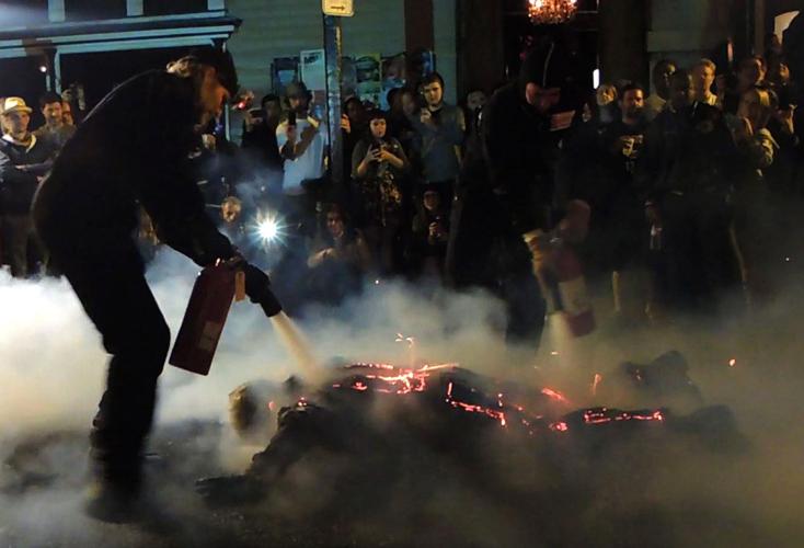 Walker Babington, performance artist and stuntman, sets himself ablaze ...