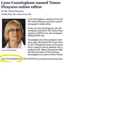 Lynn Cunningham becomes T-P's online editor | The Latest | Gambit ...