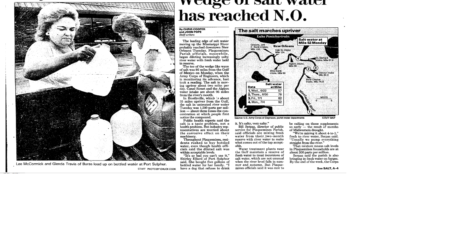 What happened in 1988 saltwater intrusion in New Orleans? | Environment ...