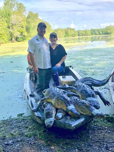 Donald Trump Jr. was in Broussard, Louisiana for ... gator hunting ...