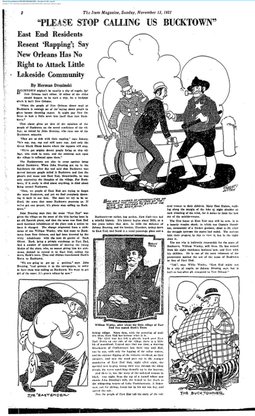 How did New Orleans Bucktown get its name? Curious Louisiana ...