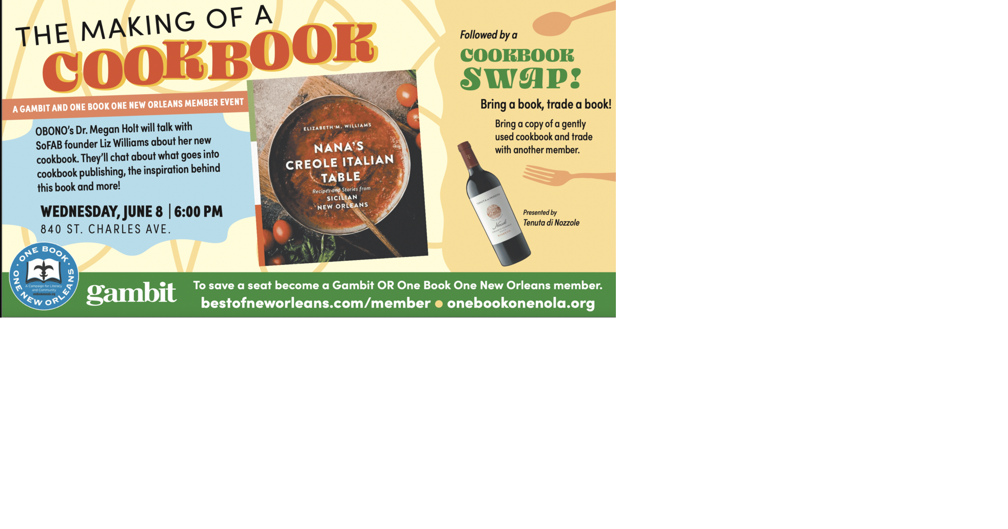 Gambit Member Event: The Making of a Cookbook | Food and drink | Gambit ...