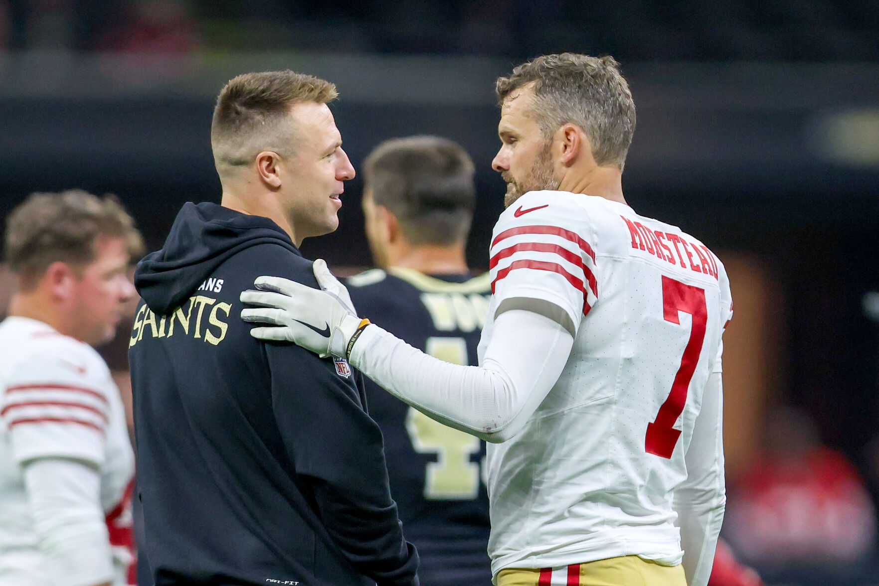 Thomas Morstead seen on Saints sideline ahead of 49ers game | Saints ...