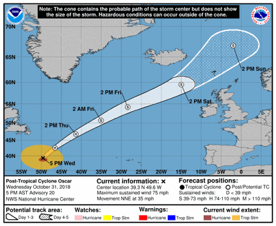 Oscar becomes a post-tropical cyclone | Weather | nola.com