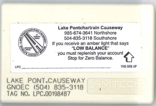 New toll tag required to cross Lake Pontchartrain Causeway | One ...