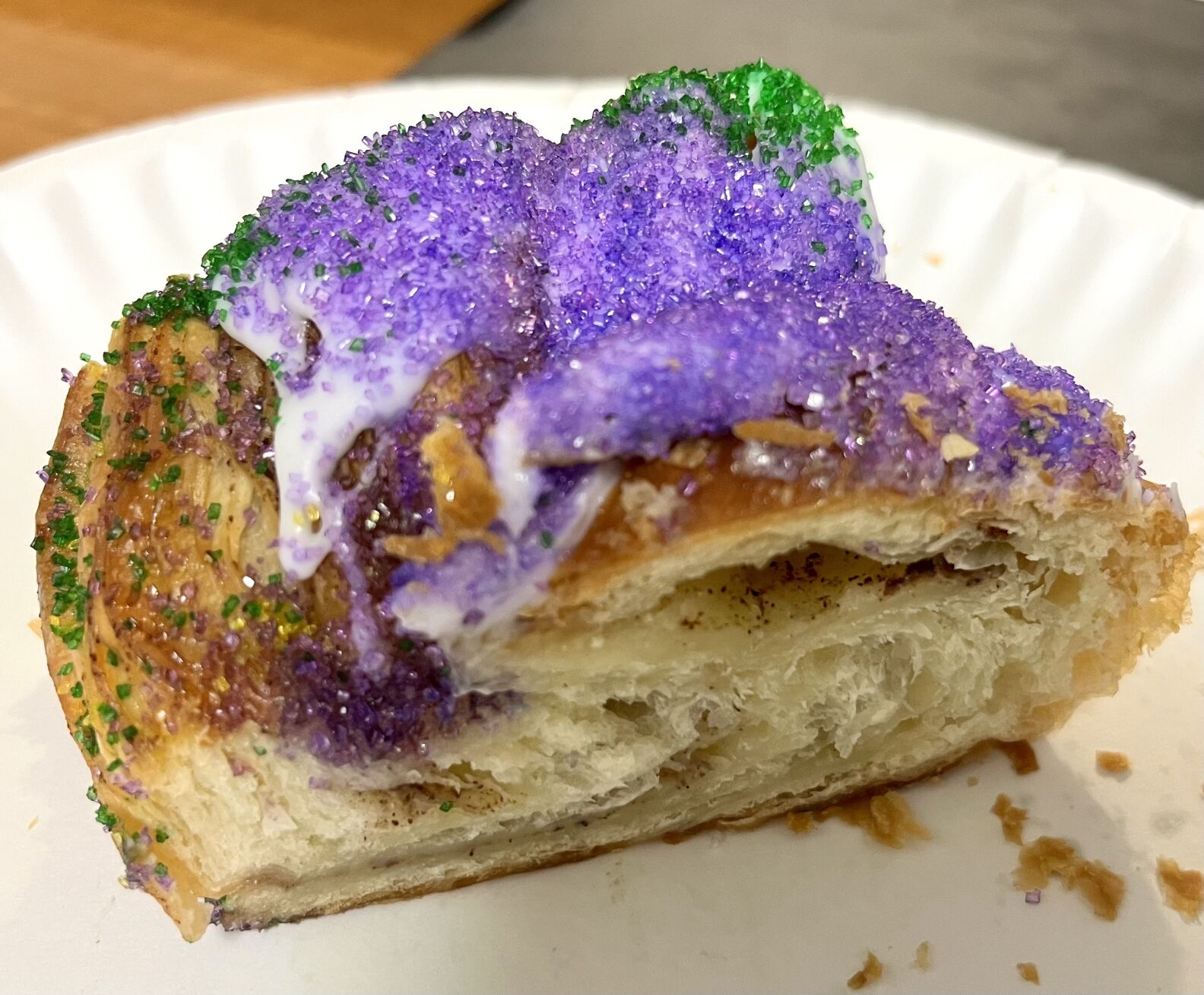 This classic Covington king cake honors the croissant | Mardi Gras ...