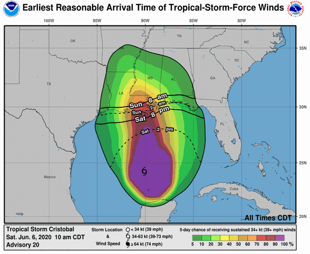 Tropical Storm Cristobal's impacts in south Louisiana: rain, surge ...