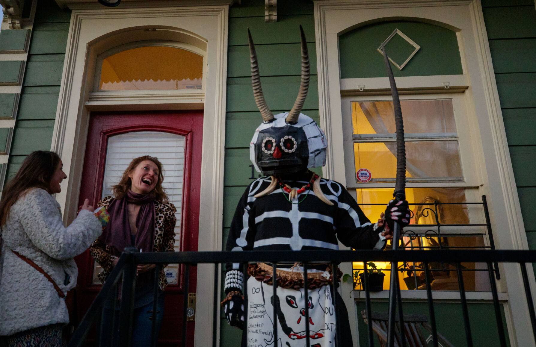 Bruce 'Sunpie' Barnes 'masking skeleton' for NOLA Mardi Gras | Keith ...