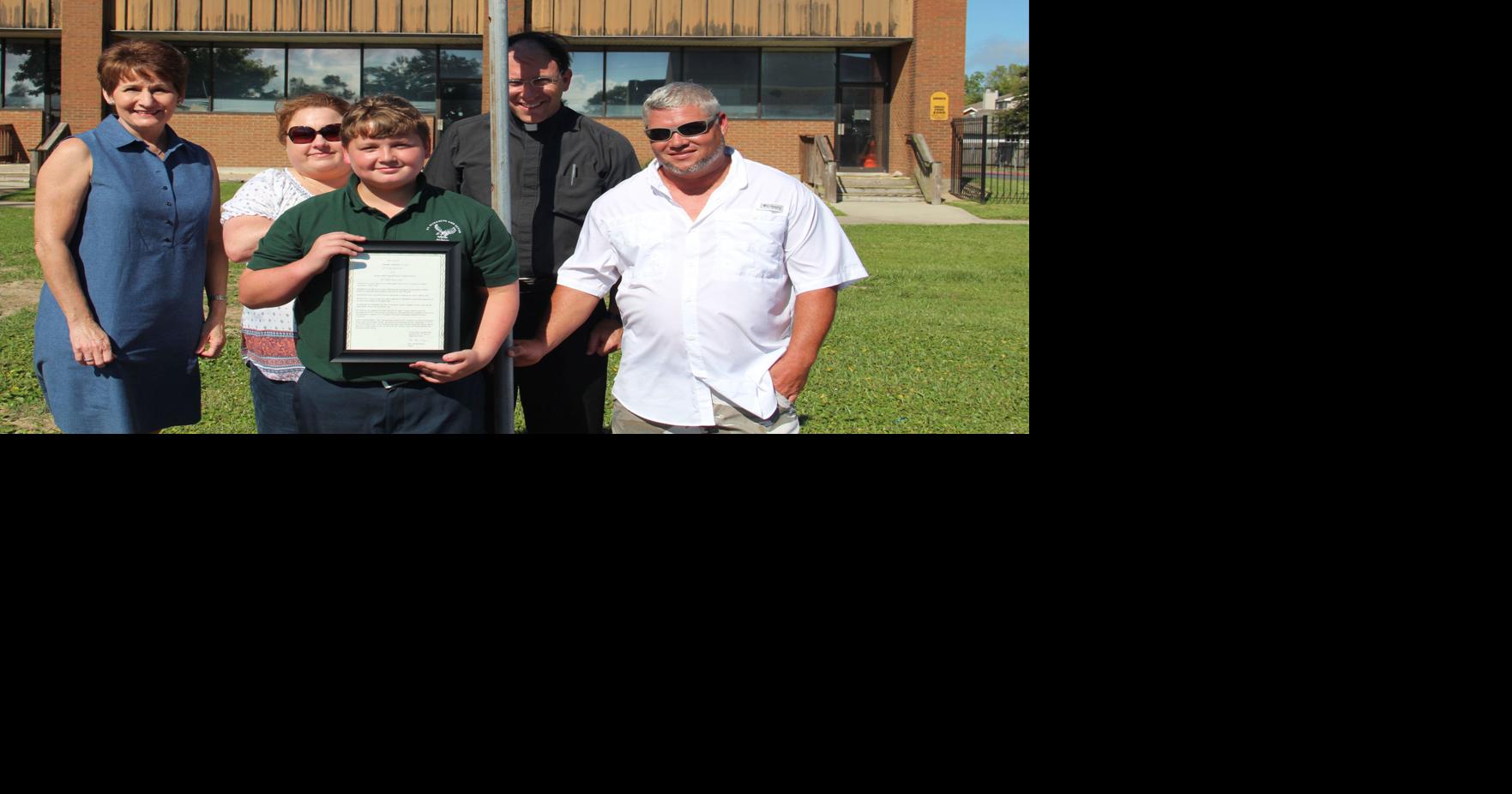 St. Elizabeth Ann Seton driveway loop bears seventh-grader's name for a ...