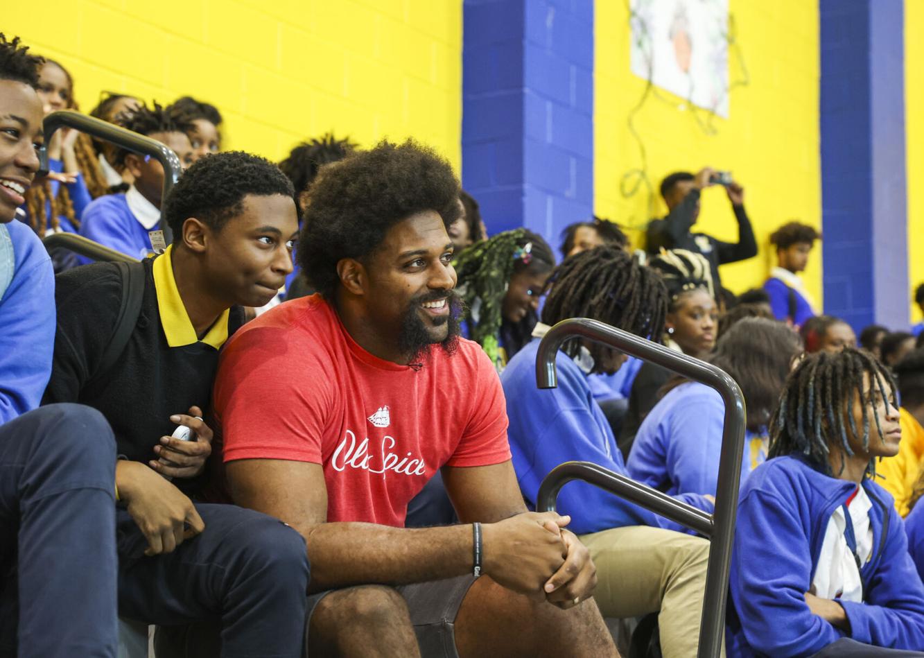Saints Cam Jordan visits John F. Kennedy High School | Photos | nola.com