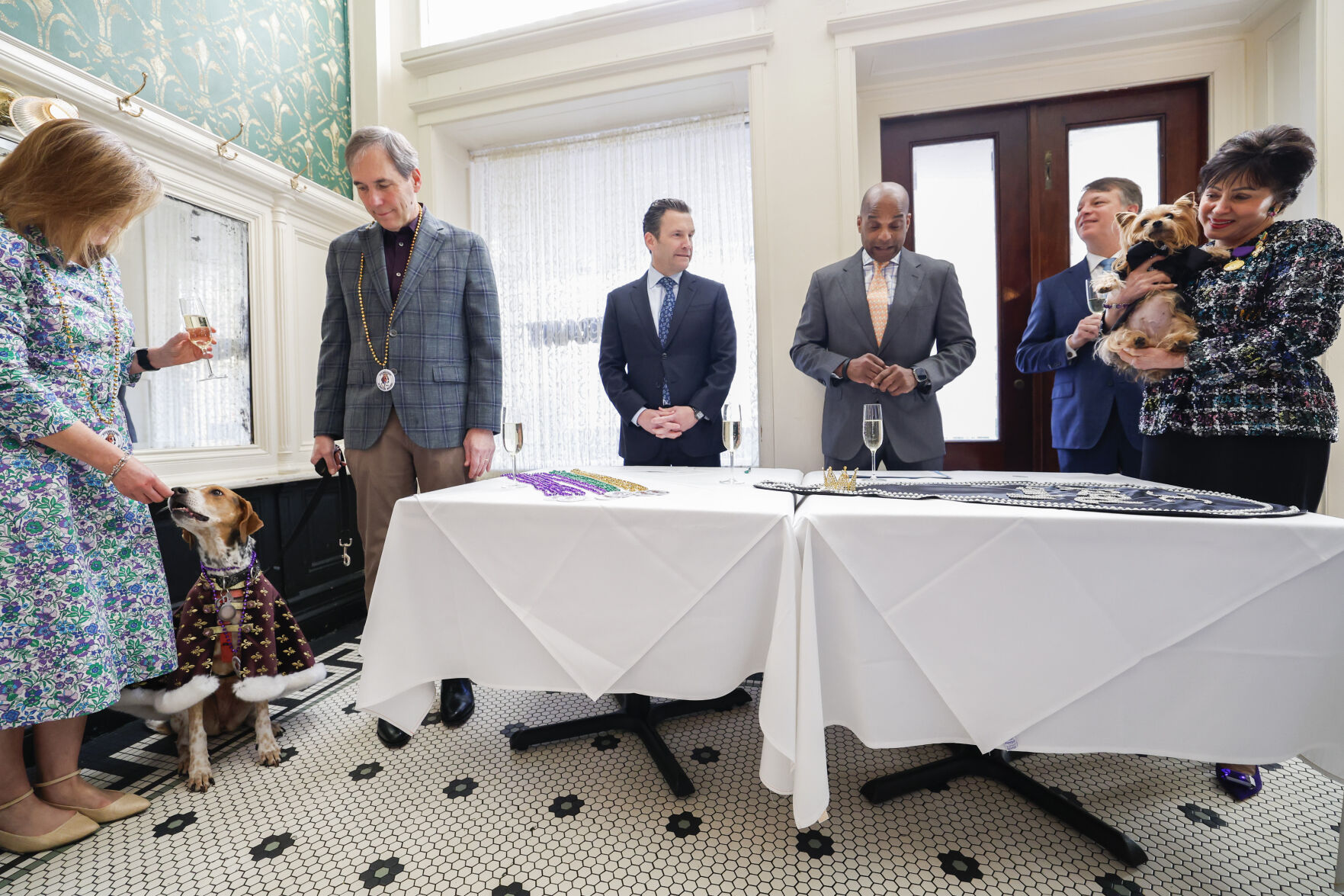 Photos: Barkus royalty eat lamb chops at Galatoire's | Mardi Gras ...