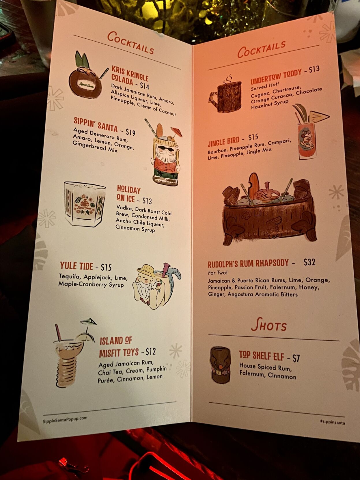 Sippin santa cocktail pop-up at beachbum berry's Latitude 29 | Where ...