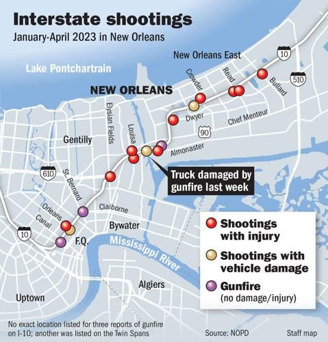 I-10 shooting breaks 18-wheeler window, barely misses driver | Crime ...