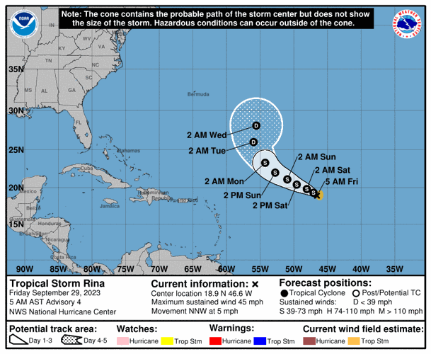 Tropical Storm Philippe to strengthen and interact with Rina ...