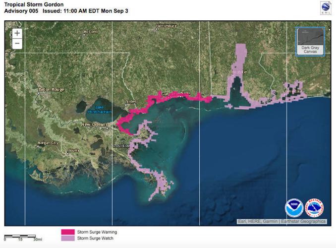 Gordon could become hurricane before Tuesday evening landfall | Archive ...