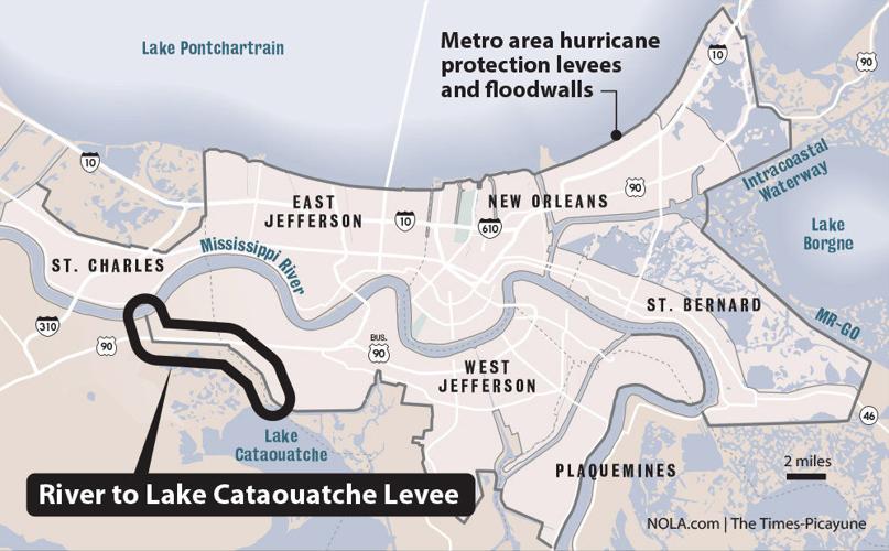 New Orleans area hurricane levee system: Mississippi River to Lake ...