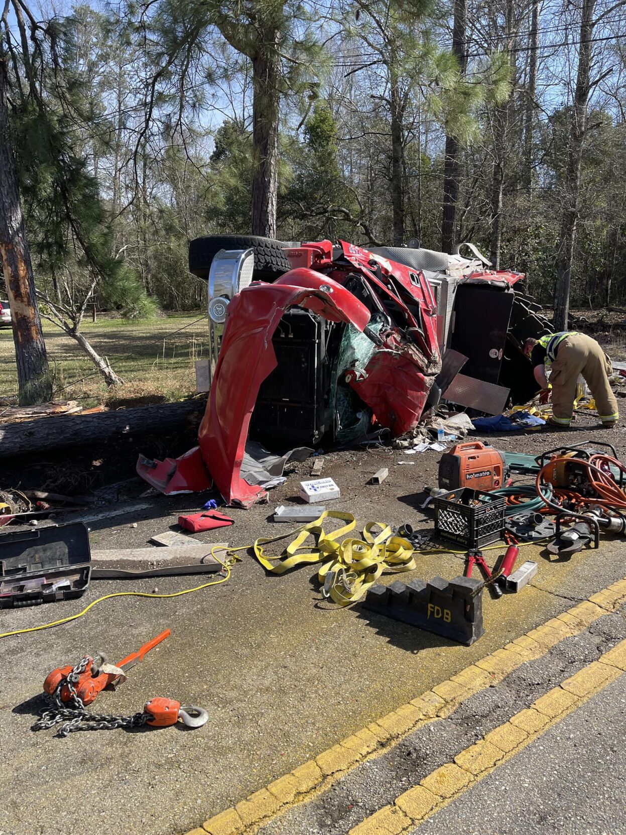 Driver in stable condition after St. Tammany firetruck crash | One Tammany | nola.com