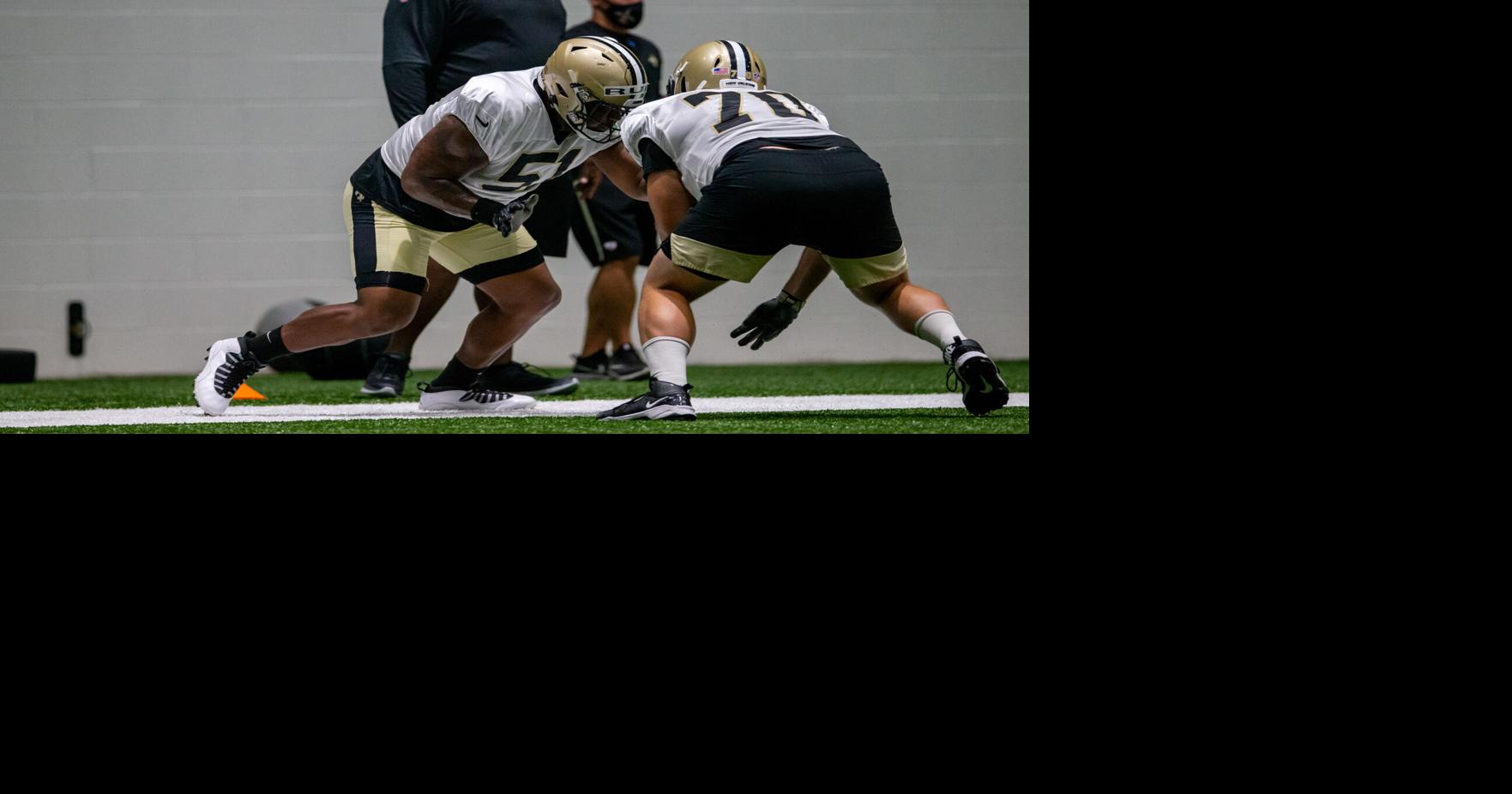 Saints' C/G Cesar Ruiz 'feeling a lot better' after ankle injury, still ...