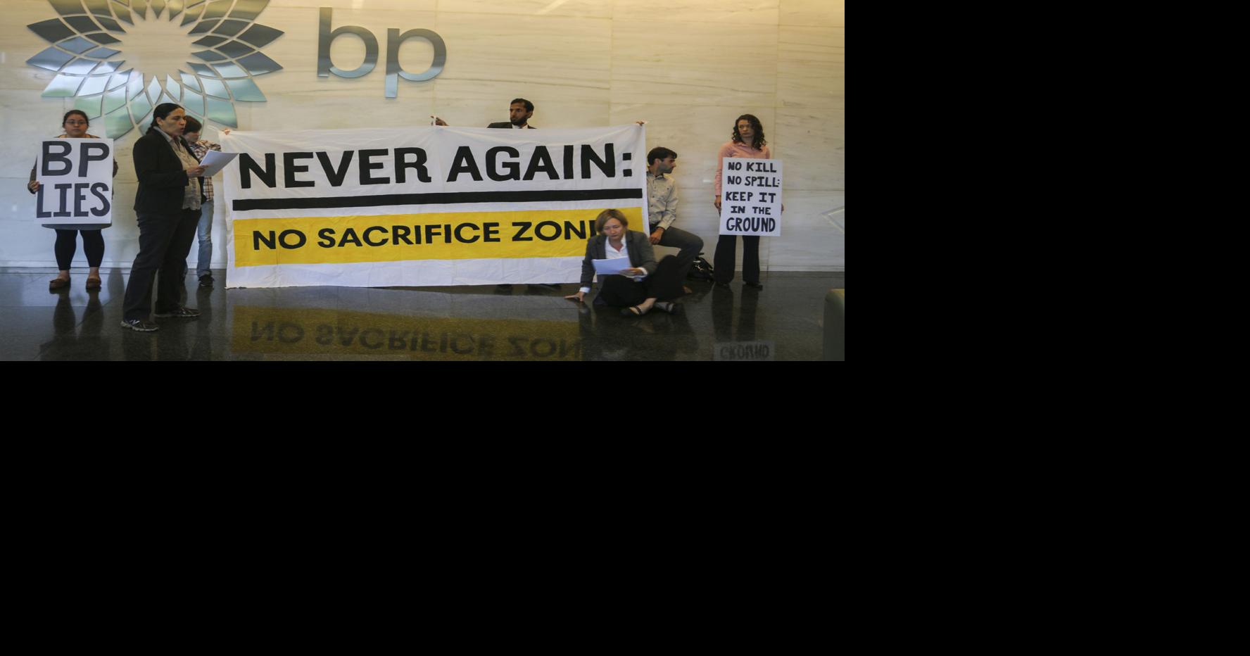 Protest at BP Houston headquarters ends with 6 activists arrested ...