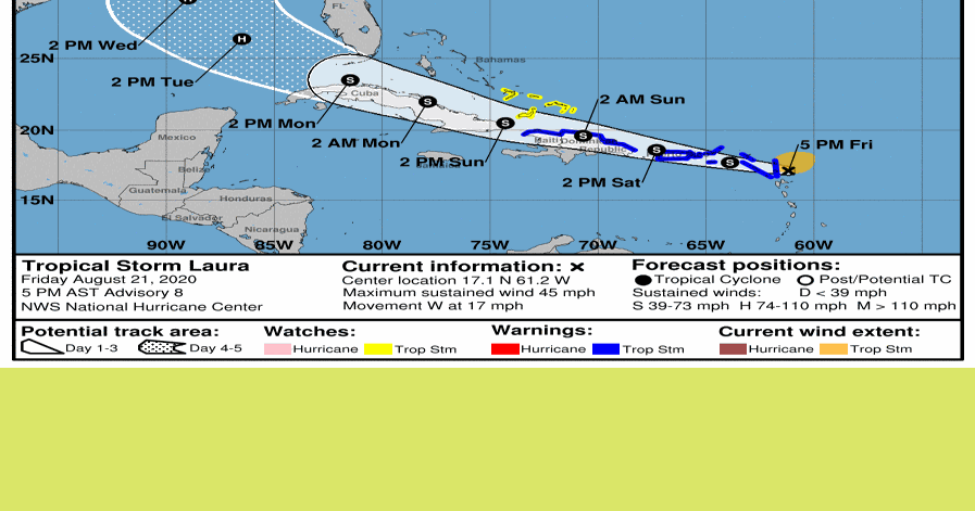 Tropical Storm Laura track shifts west, now taking aim at New Orleans ...