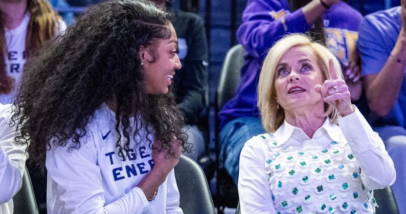 LSU's Kim Mulkey and Angel Reese share moment at WNBA Draft | LSU ...