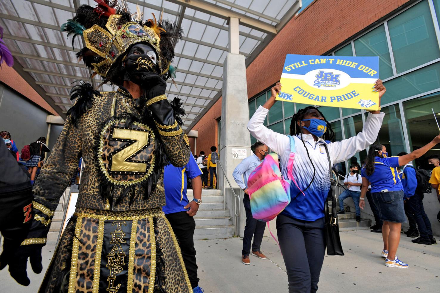 Photos: Zulu Tramps help welcome John F. Kennedy High School students ...