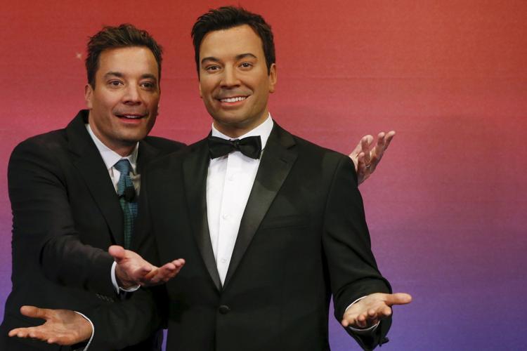 Jimmy Fallon in 'totally creepy' skit sings 'Barbara Ann' with 5 wax ...