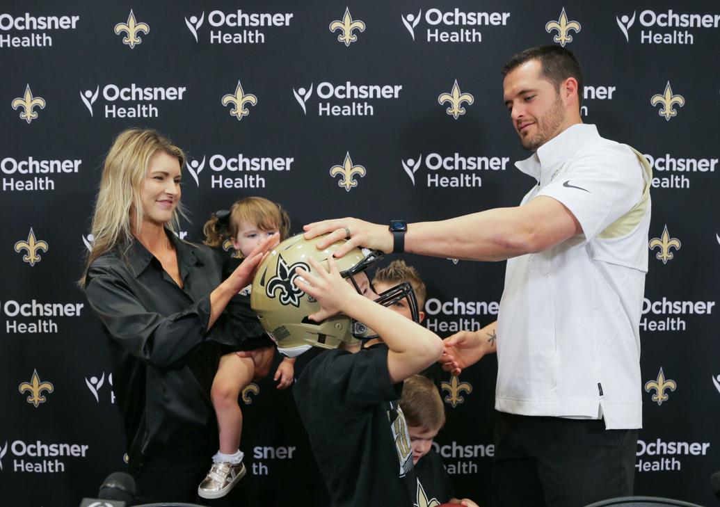 Photos: New Orleans Saints QB Derek Carr and family are excited to be ...