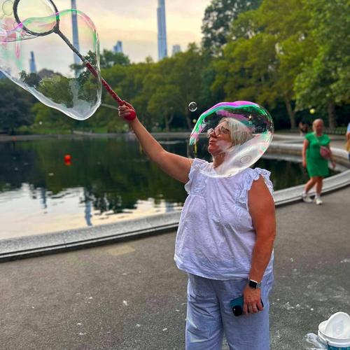 Ephemeral joy: The wonder a change of plans, a blue tarp and bubbles ...