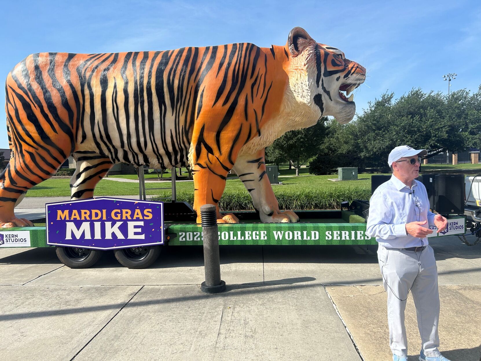 Mardi Gras World CEO creates tiger float for LSU baseball ...