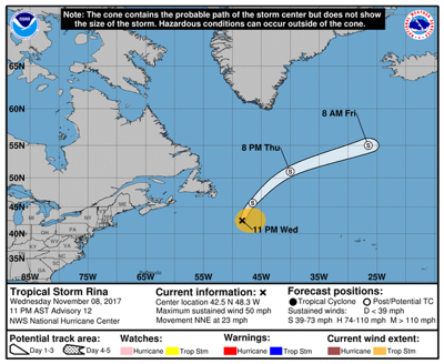 Tropical Storm Rina headed toward North Atlantic | Weather | nola.com