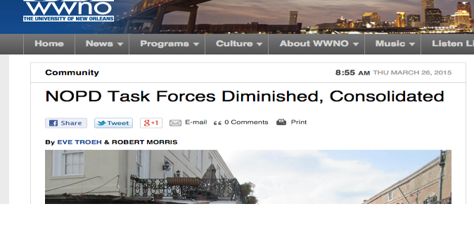 Listen: Uptown Messenger on NOPD task forces being diminished ...
