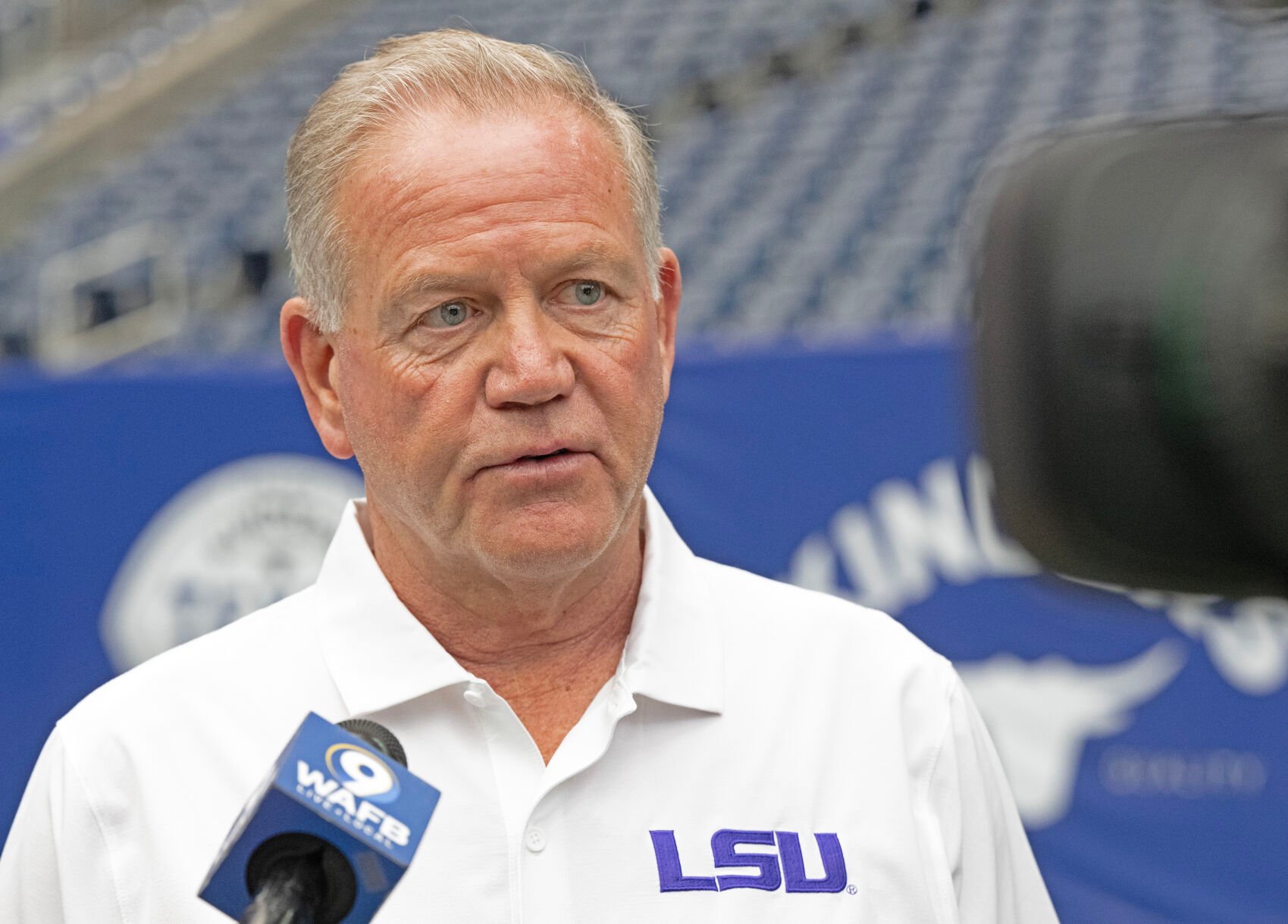 LSU football coach Brian Kelly reacts to Nick Saban rumor | Football ...