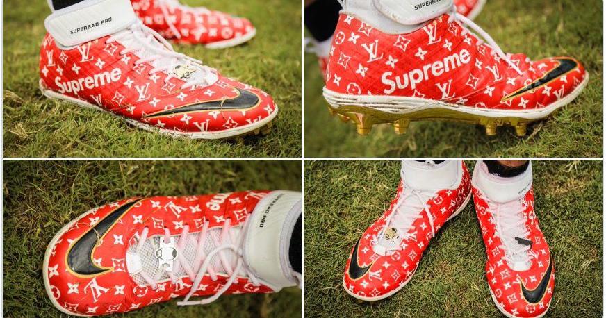 No. 9 Stunna: Drew Brees rocks custom Supreme, Louis Vuitton cleats at ...