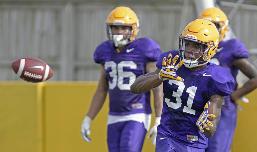 Photos: LSU football gets into rhythm with drills during preseason ...