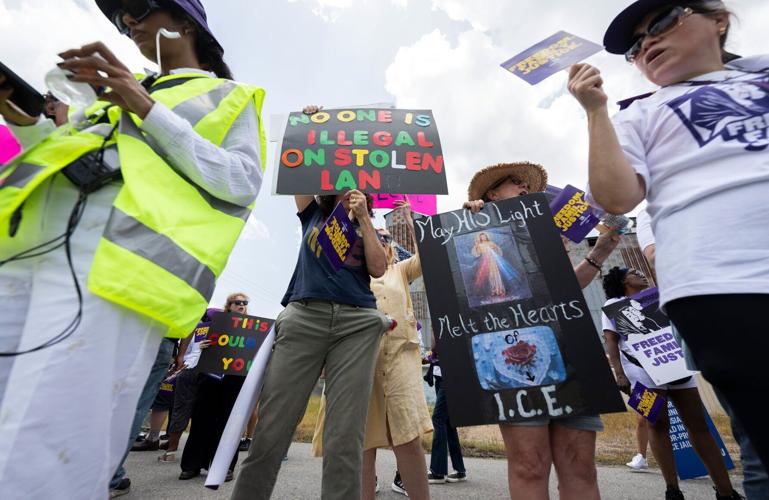 Justice Journey protests ICE in Basile and Jena, Louisiana | News ...
