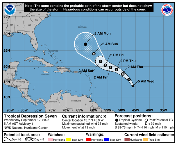 Tropical depression to become Atlantic's next named storm | Hurricane ...