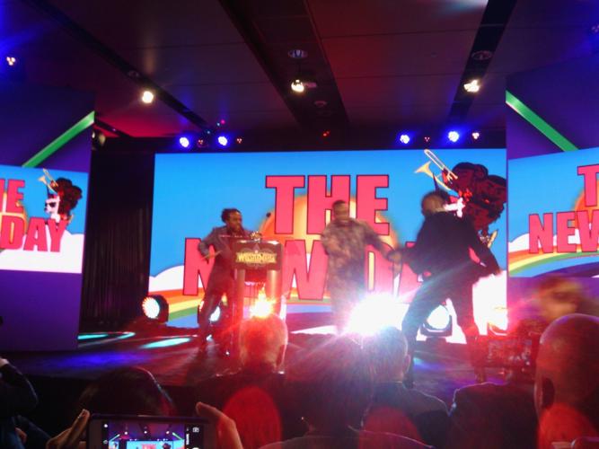 Brands vs. brawn at the WrestleMania announcement press conference ...