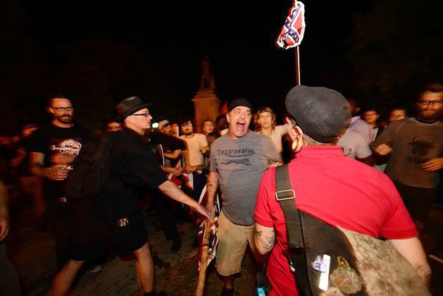 Scenes from the May 1 protest at the Jefferson Davis monument in New ...