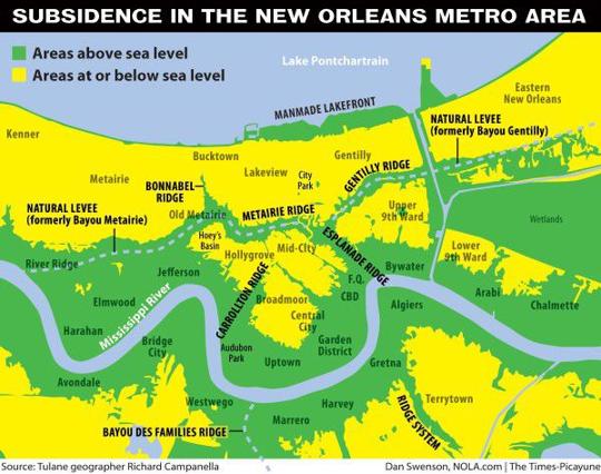 Half of New Orleans is below sea level, humans sank it: report ...