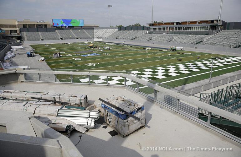 Tulane University President Michael Fitts tours Yulman Stadium | Tulane ...