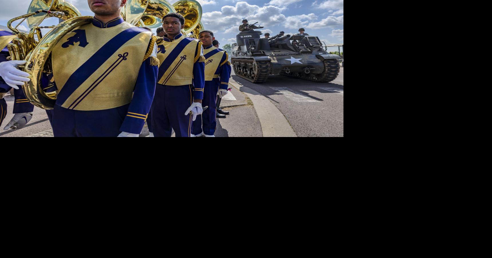 St. Aug Marching 100 dodges tanks, storms beach in France | Keith Spera ...