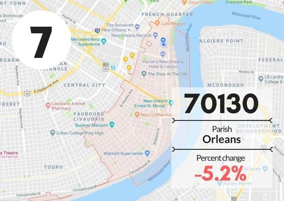 These 15 New Orleans-area ZIP codes saw the largest drop in home prices ...
